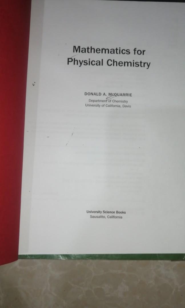 Mathematics for Physical Chemistry, Hobbies & Toys, Books & Magazines ...