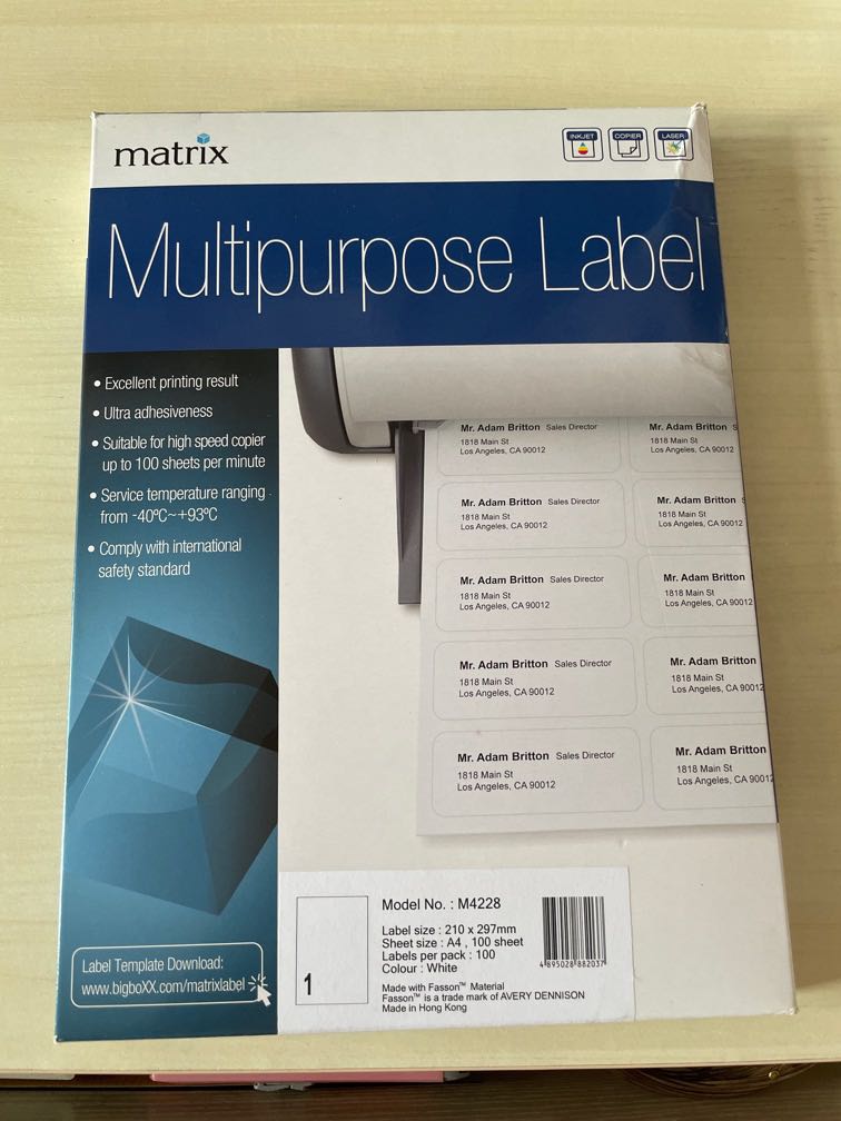 Matrix multipurpose label, 電腦＆科技, 電腦周邊及配件, 其他 - Carousell