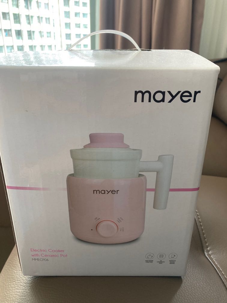 Mayer Electric Cooker with Ceramic Pot (Pink Color), TV & Home ...