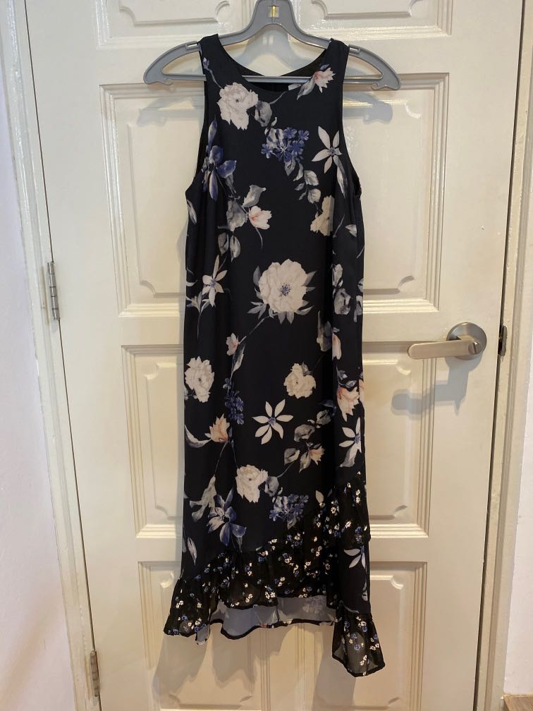 MDS Floral Midi Dress, Women's Fashion, Dresses & Sets, Dresses on Carousell