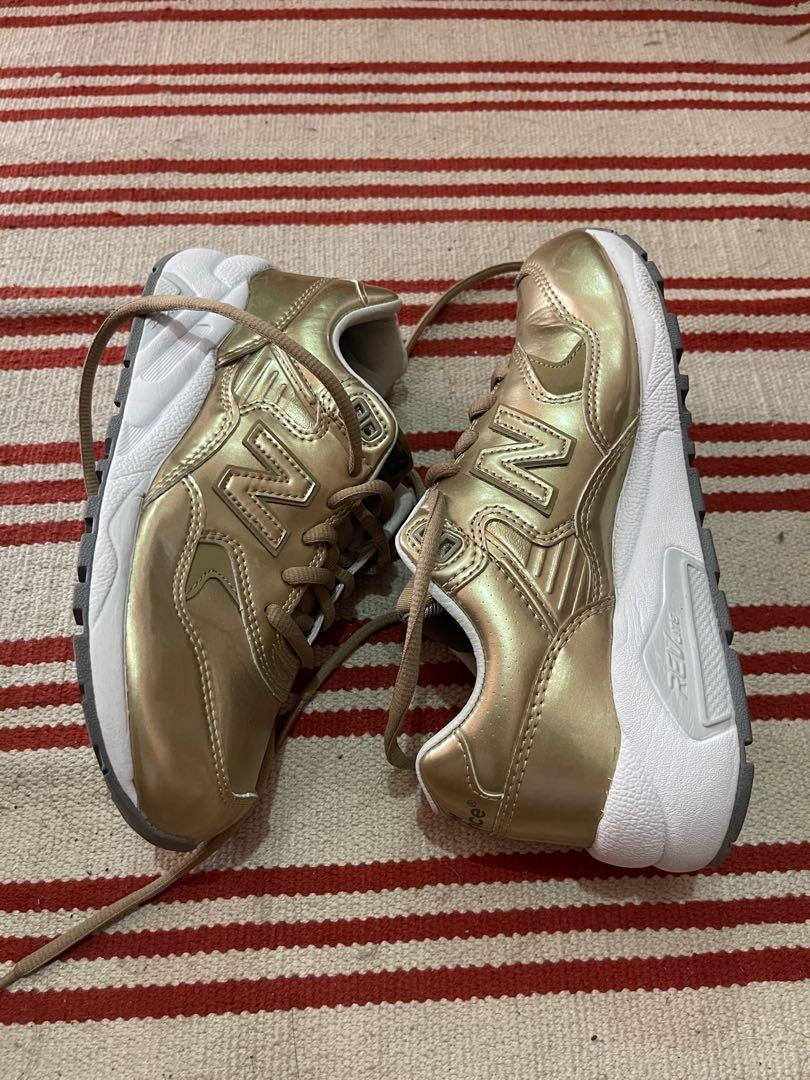 New Balance metallic gold, Women's Fashion, Footwear, Sneakers on Carousell