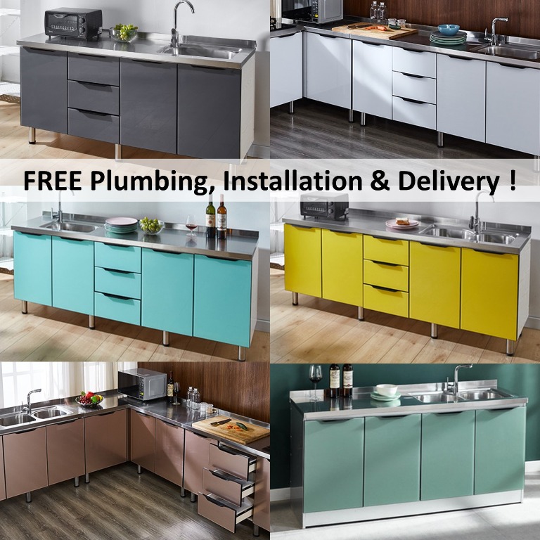 NEW Kitchen Sink Cabinet Set / Available In Single Sink / Double Sink ...