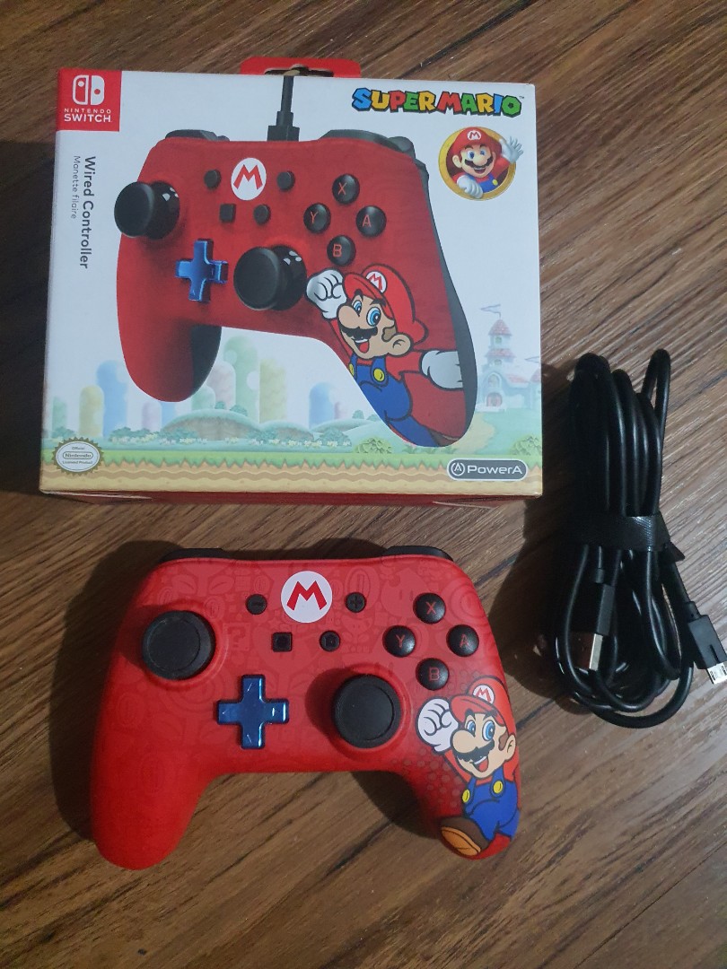 nintendo switch mario wired controller, Video Gaming, Video Game ...