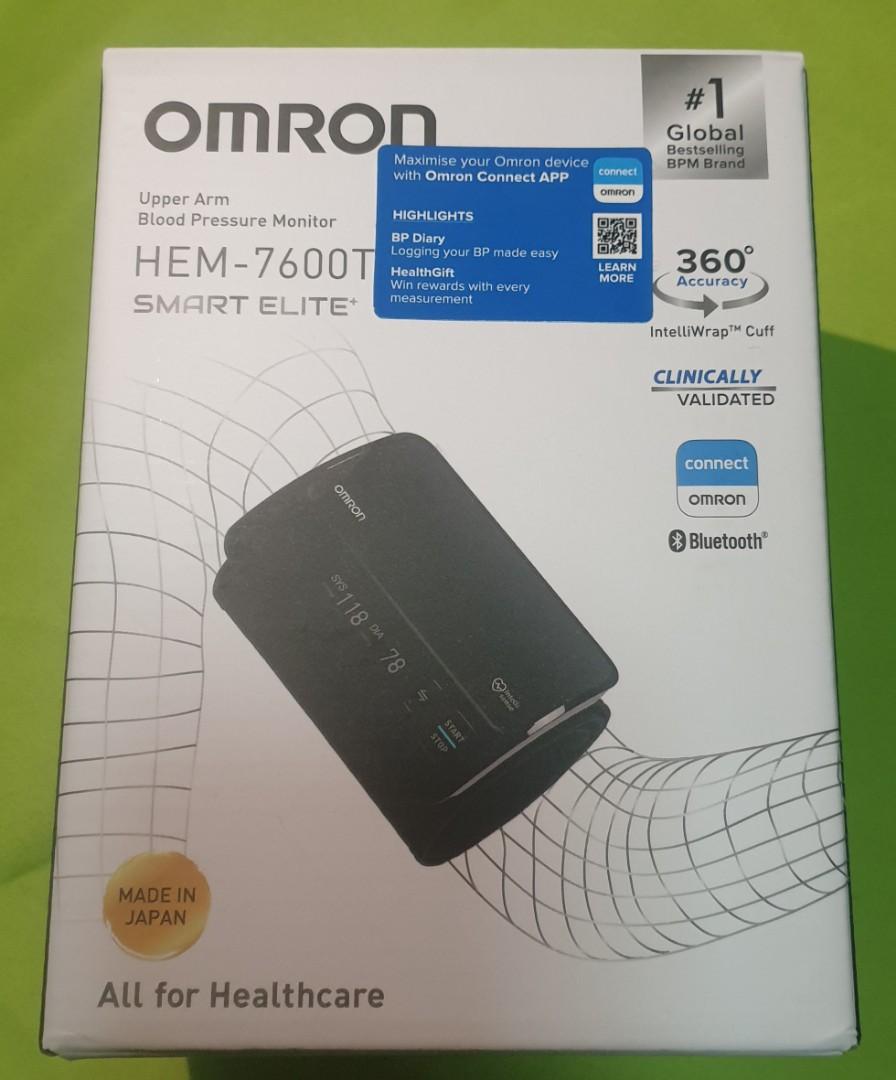 OMRON HEM-7600T-AP3 Blood Pressure Monitor Smart Elite, Health ...