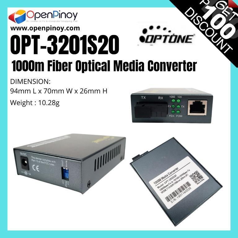 Optone OPT-3201S20 1000m Fiber Optical Media Converter, Furniture ...