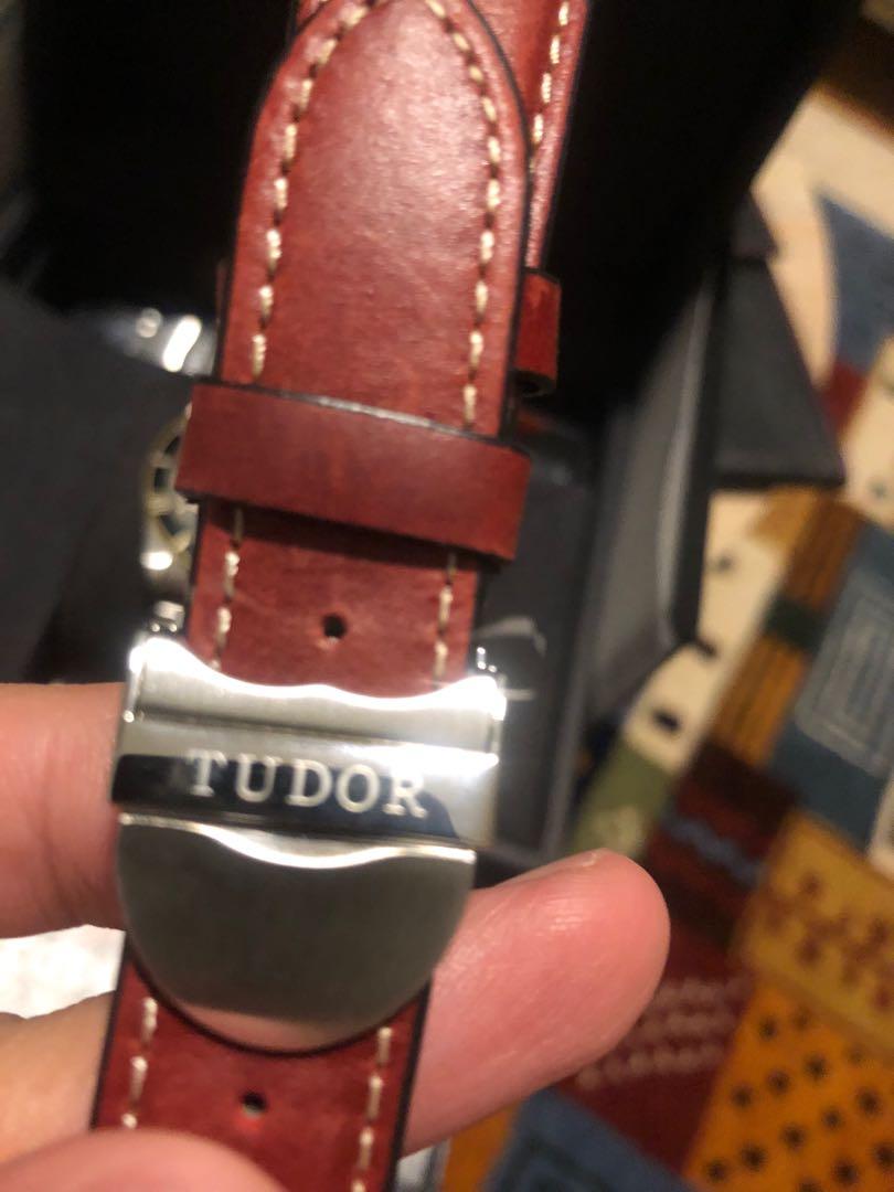 Original Authetic Tudor leather and diver rubber strap Clasp for black ...