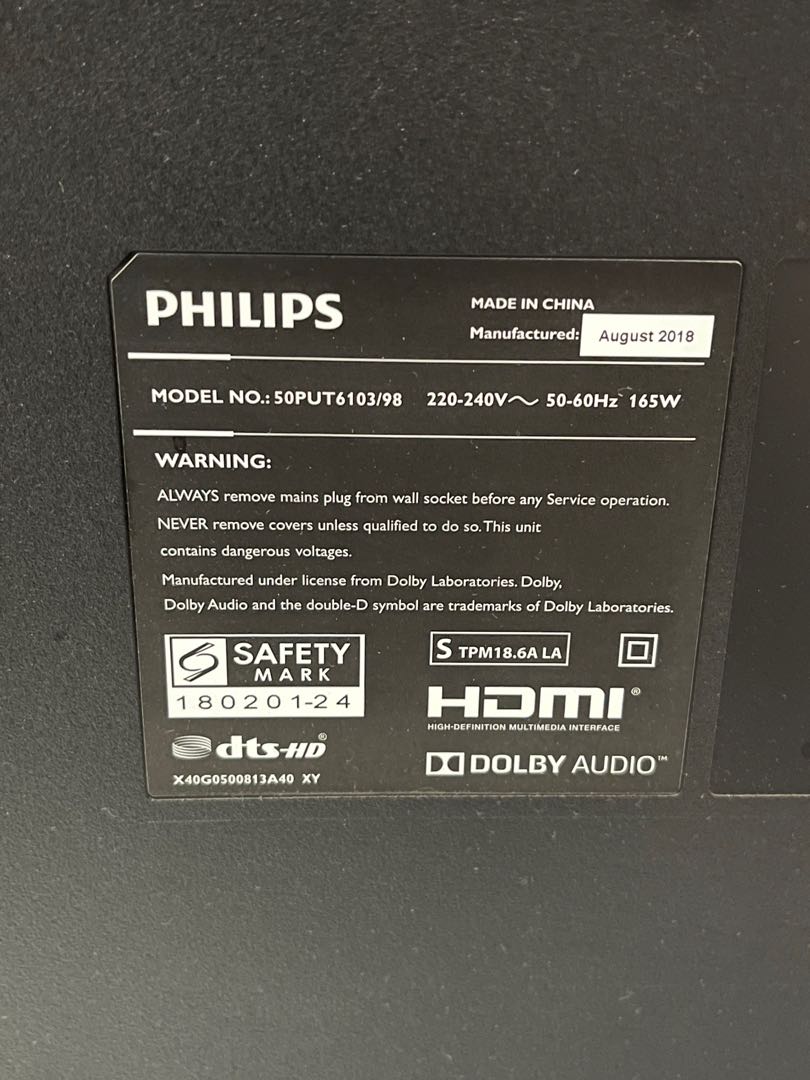 Philips smart TV 50inch, TV & Home Appliances, TV & Entertainment, TV ...