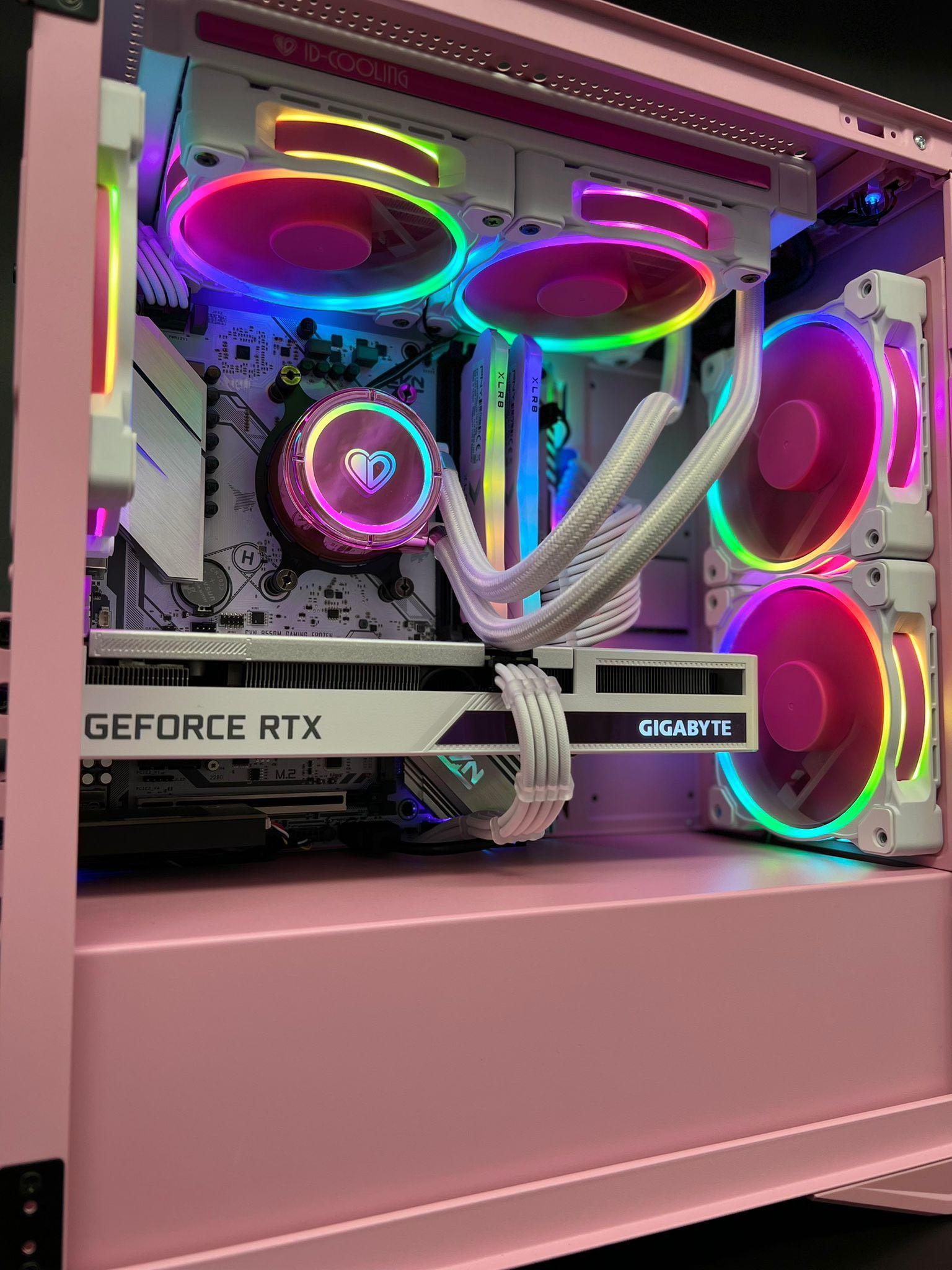 PINK CRAZE 3060 + Ryzen 5 5500 custom pc custom gaming desktop computer ...