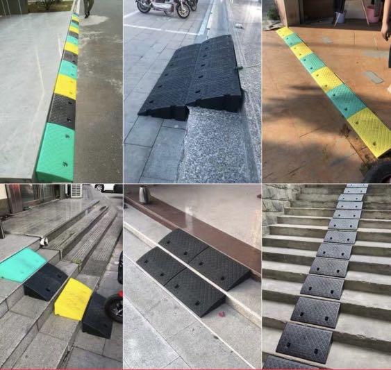 2 pieces of Plastic Ramp, Mat Step, Mat Road Slope, Car Uphill Climbing ...