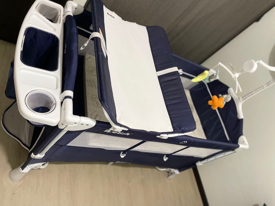 portable Crib + changing station, Babies & Kids, Baby Nursery & Kids ...