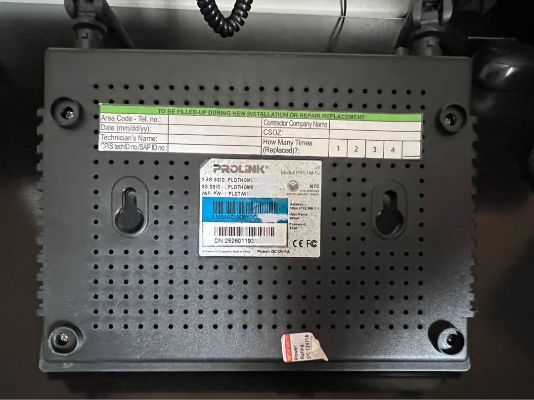 Prolink Pldt Home Fibr Wifi Modem Router Computers And Tech Parts And Accessories Networking On