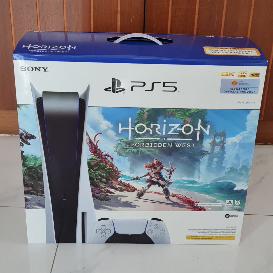 PS5 Disc - with Horizon Forbidden West, Video Gaming, Video Game ...