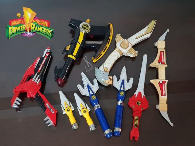 Vintage RARE MMPR Power Rangers Weapons (Combining) on Carousell