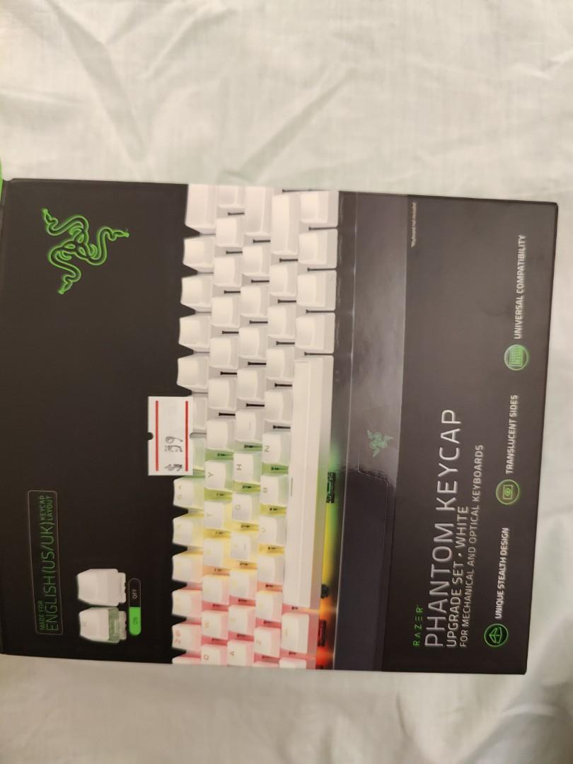Razer Huntsman v2 TKL with White Phantom Keycaps, Computers & Tech ...