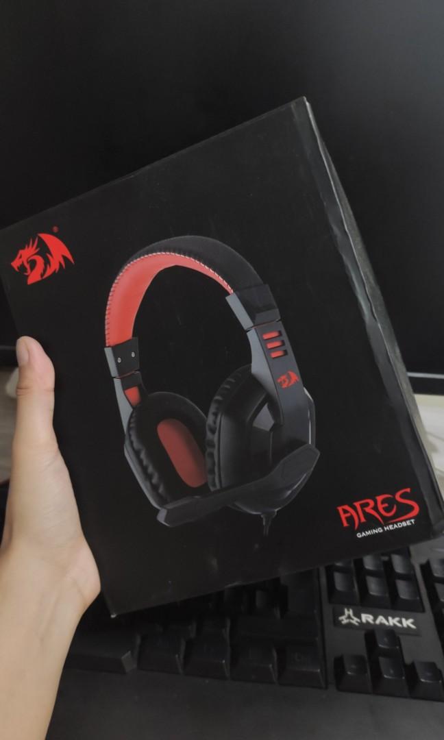 Red dragon Ares computer headset with mic, Audio, Headphones & Headsets ...