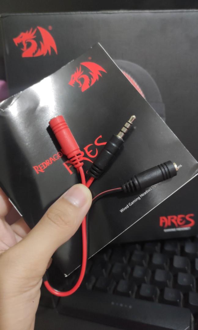 Red dragon Ares computer headset with mic, Audio, Headphones & Headsets ...