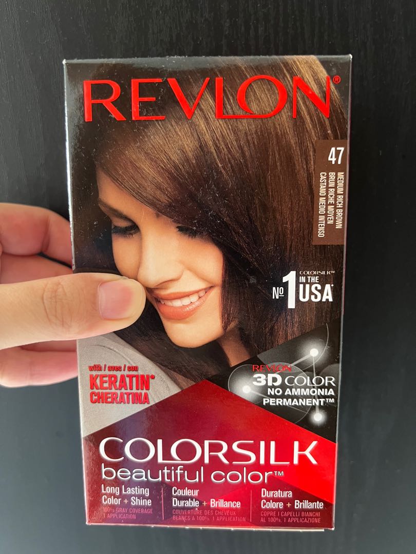 Revlon Hair Dye Colorsilk 47 Medium Rich Brown, Beauty & Personal Care ...
