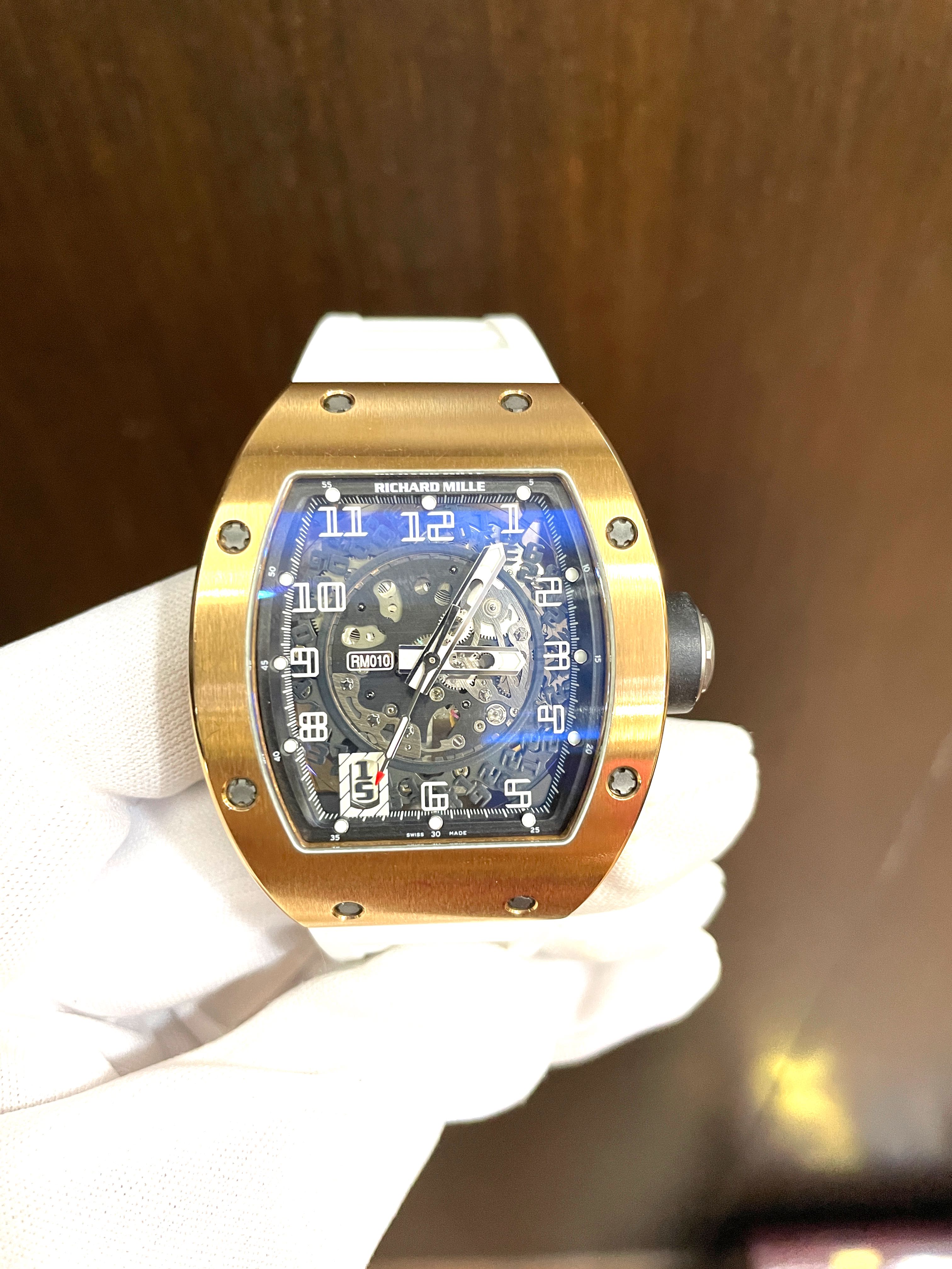 Richard Mille Rose Gold RM 010 (Box and Paper), Luxury, Watches on ...