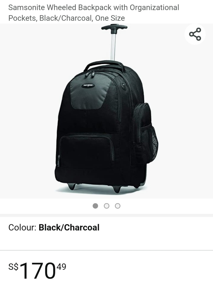 Samsonite wheeled rolling backpack, Men's Fashion, Bags, Backpacks on ...