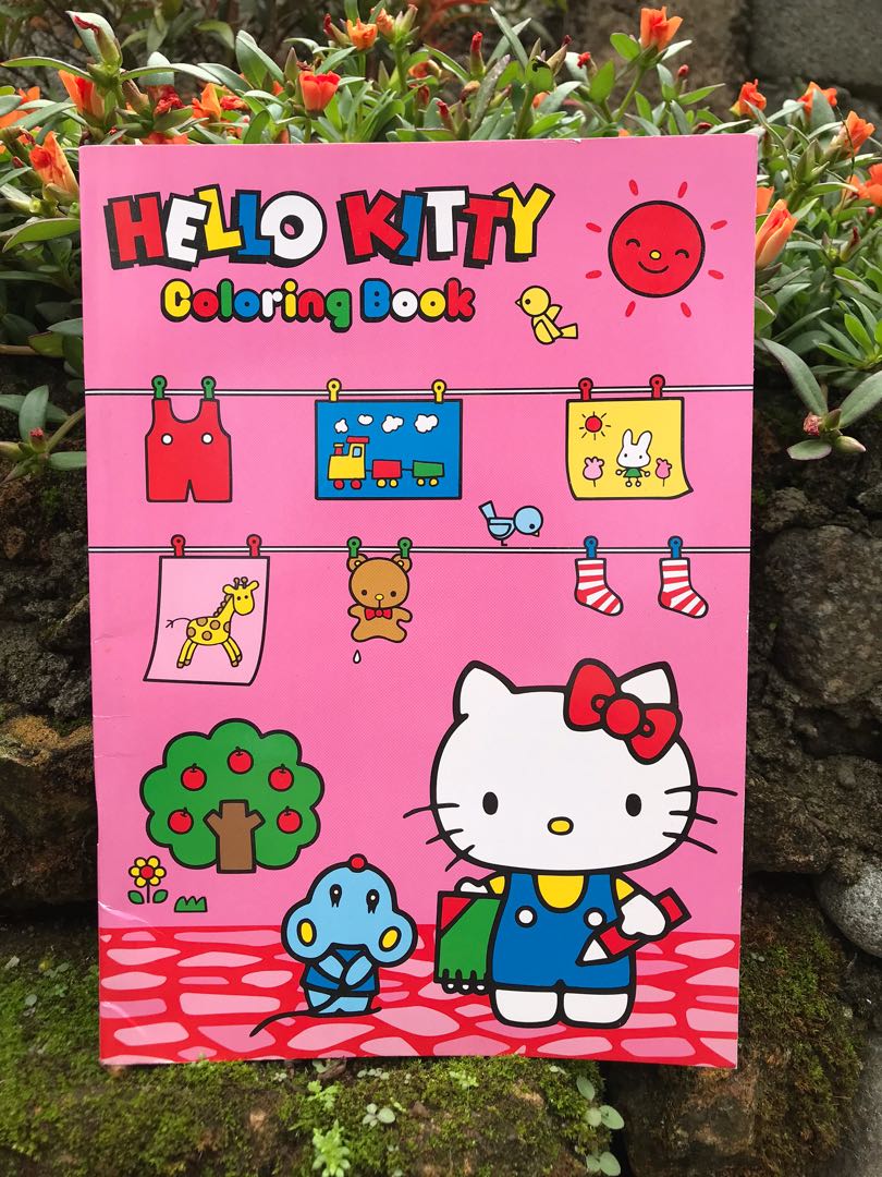 SANRIO HELLO KITTY COLORING BOOK WITH STICKERS, Hobbies & Toys, Books ...