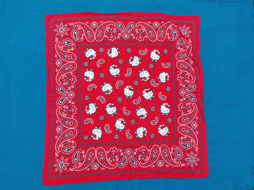 Sanrio HK Hello Kitty Nurse Paisley Design Pattern Bandana Handkerchief ...