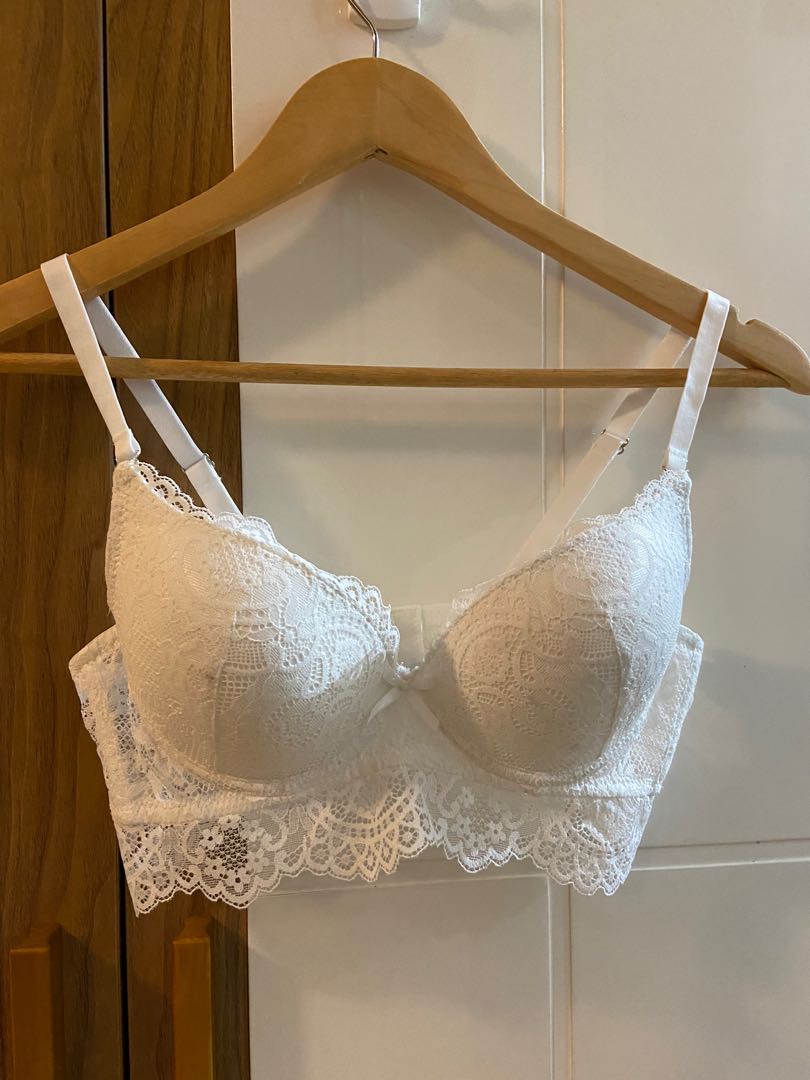Shein White Lace Bra 75C, Women's Fashion, Undergarments & Loungewear ...