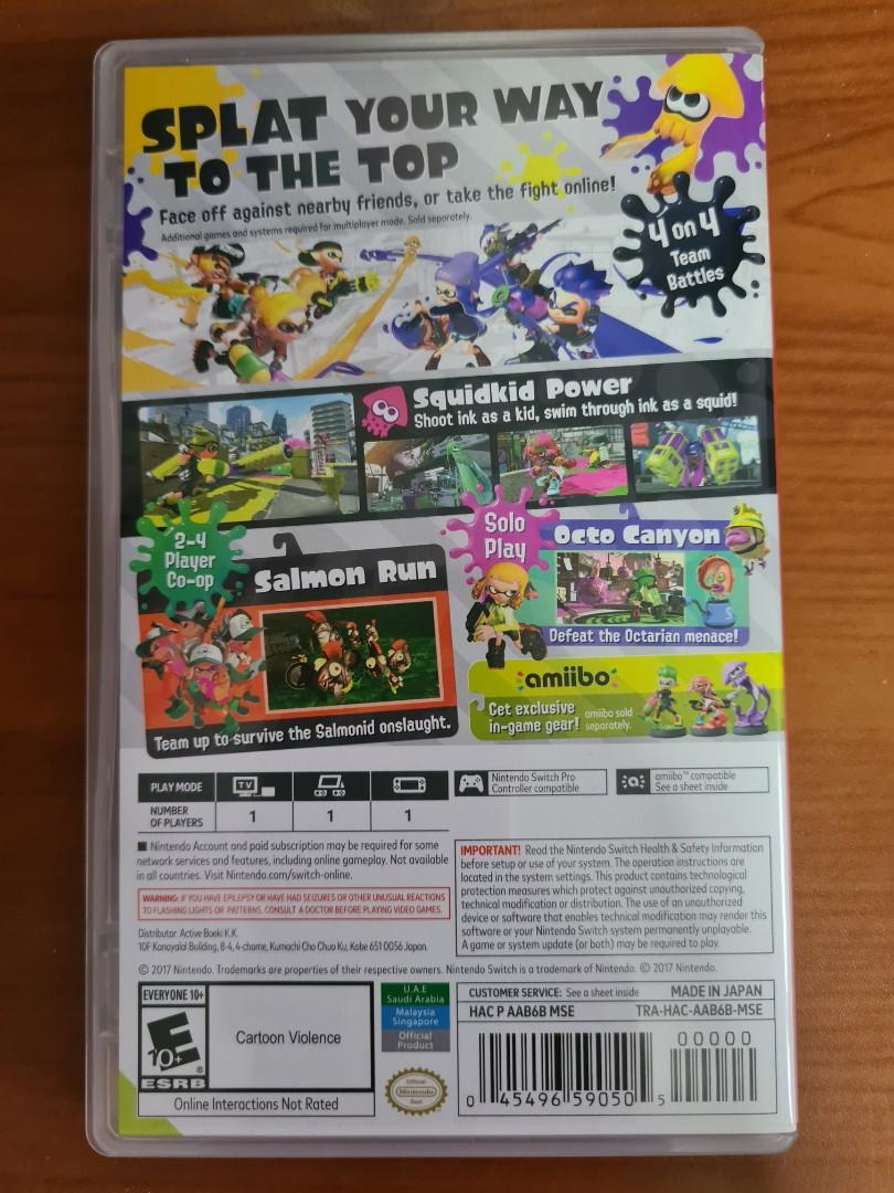 Splatoon 2, Video Gaming, Video Games, Nintendo on Carousell