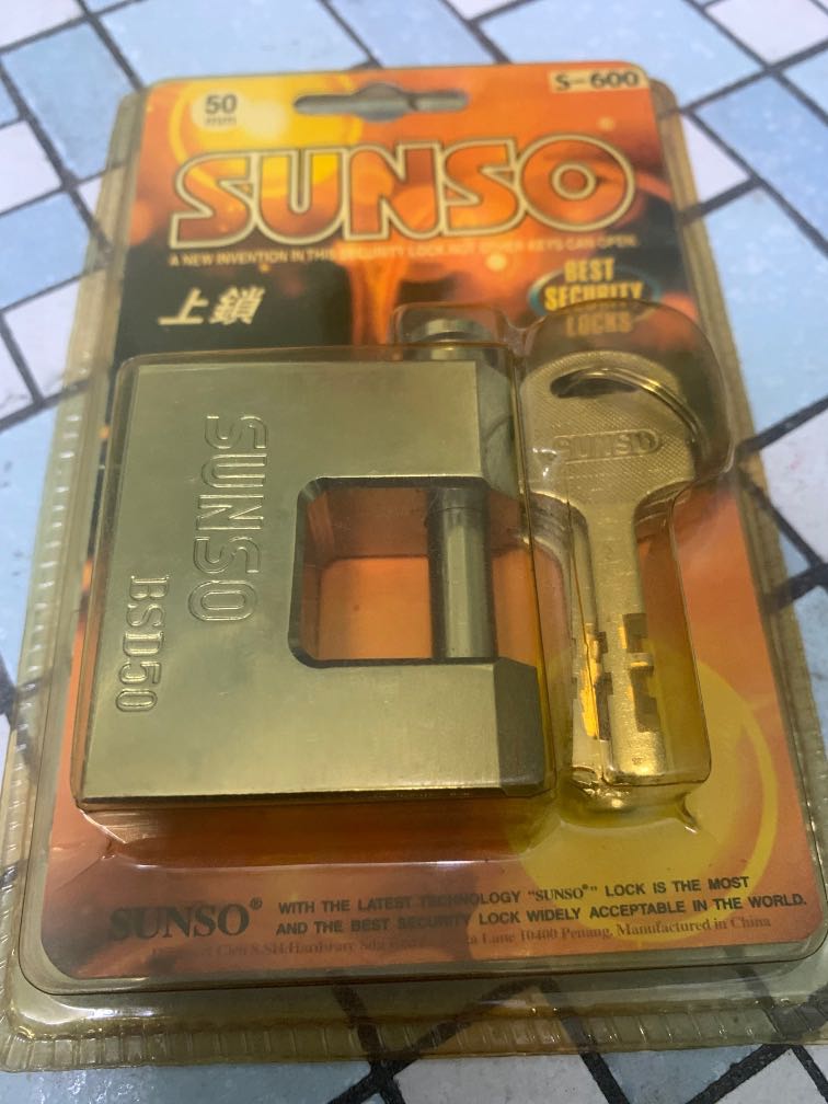Sunso Padlock, Furniture & Home Living, Security & Locks, Locks, Doors ...