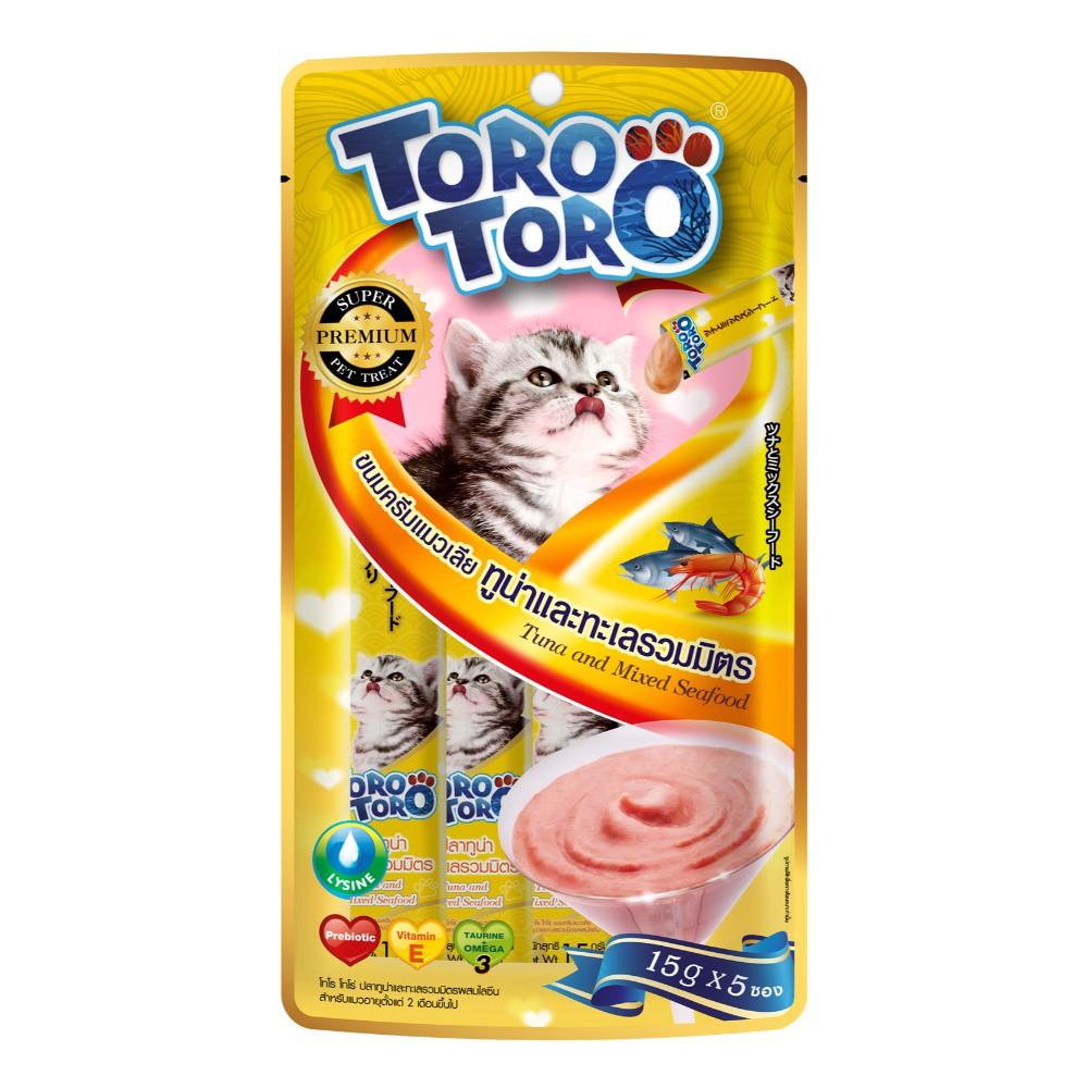 Toro Super Premium Cat Creamy Snack 15g X 5, Pet Supplies, Pet Food on ...