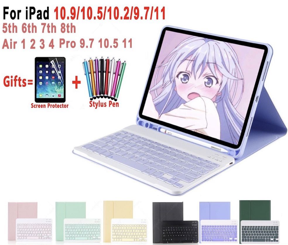 Wireless Bluetooth Keyboard Mouse Cover Case For iPad 9.7 10.2 5th 6th ...