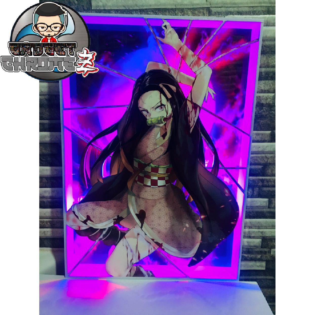 3D LED Sintra Board Mural Wall Frame | Demon Slayer | NEZUKO, Furniture ...