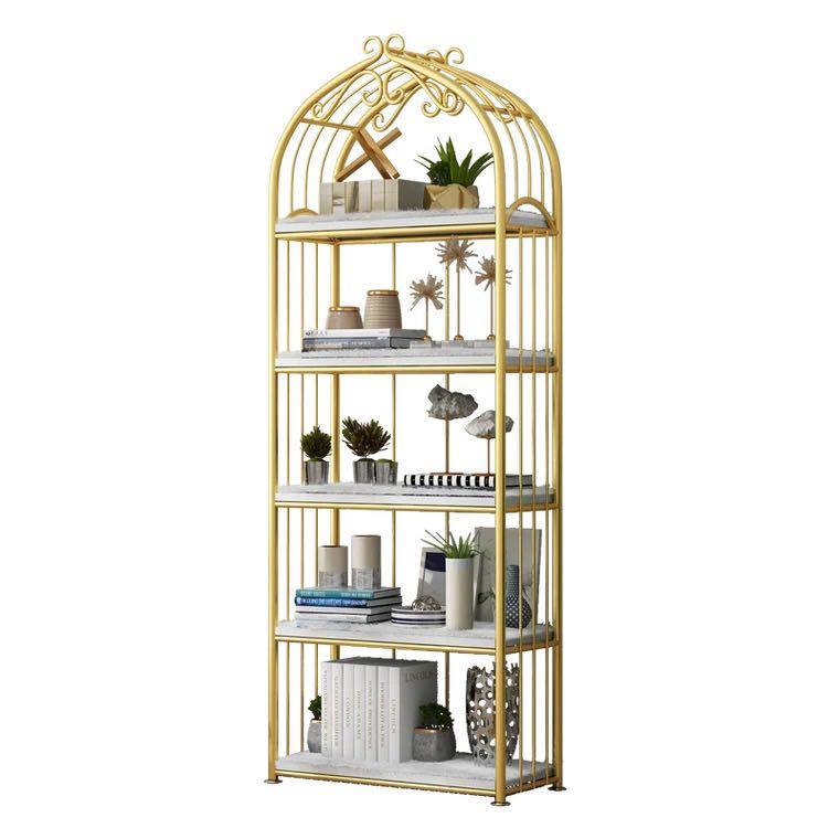 5 tier classy gold frame display shelf rack, Furniture & Home Living ...
