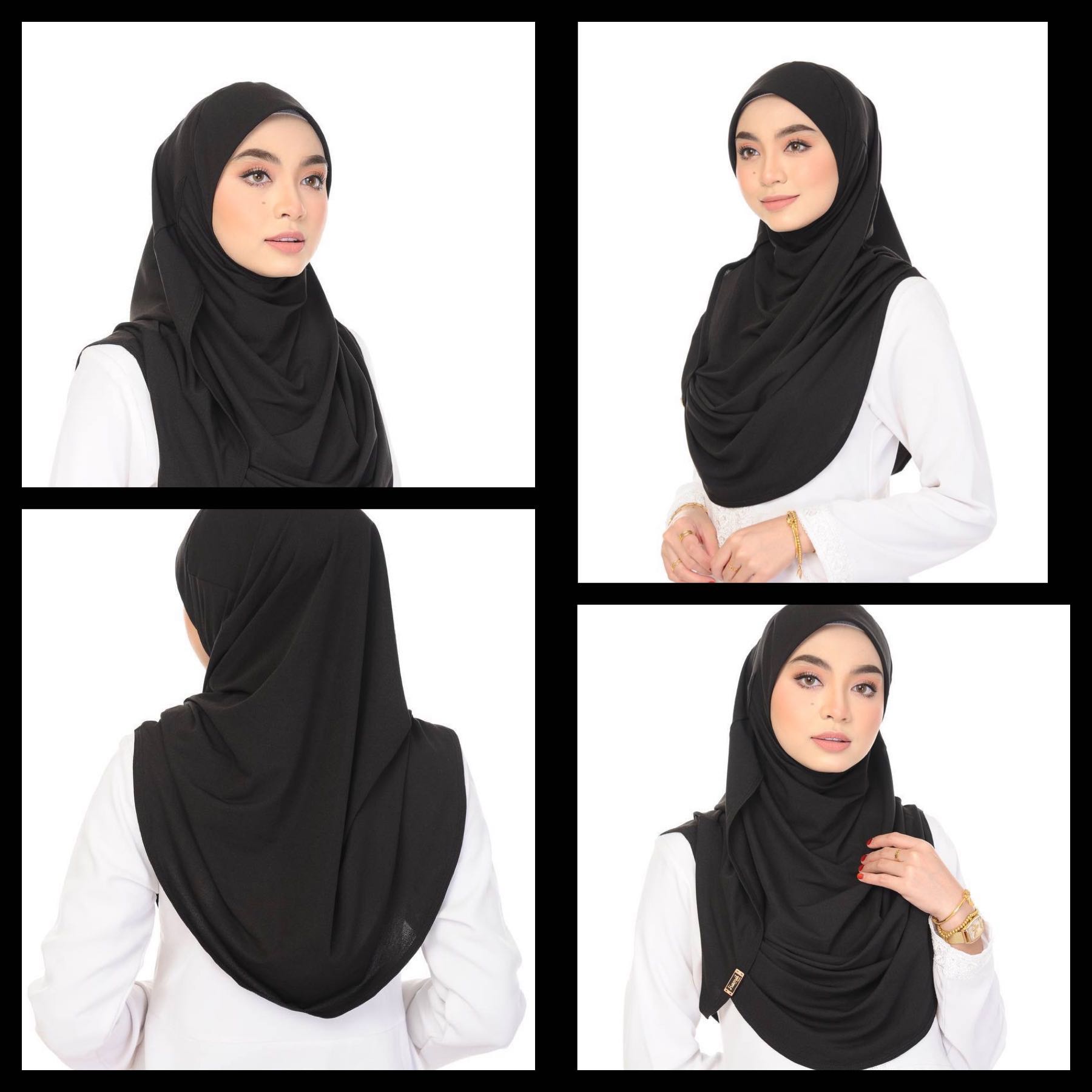 Instock instant folara | Instant hijab Plain Mosscrepe single loop ...