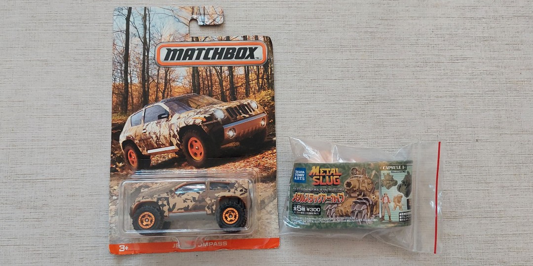 全新 Metal Dis cast Matchbox Jeep Compass 金屬迷彩車 & Takara Tomy Metal Slug ...