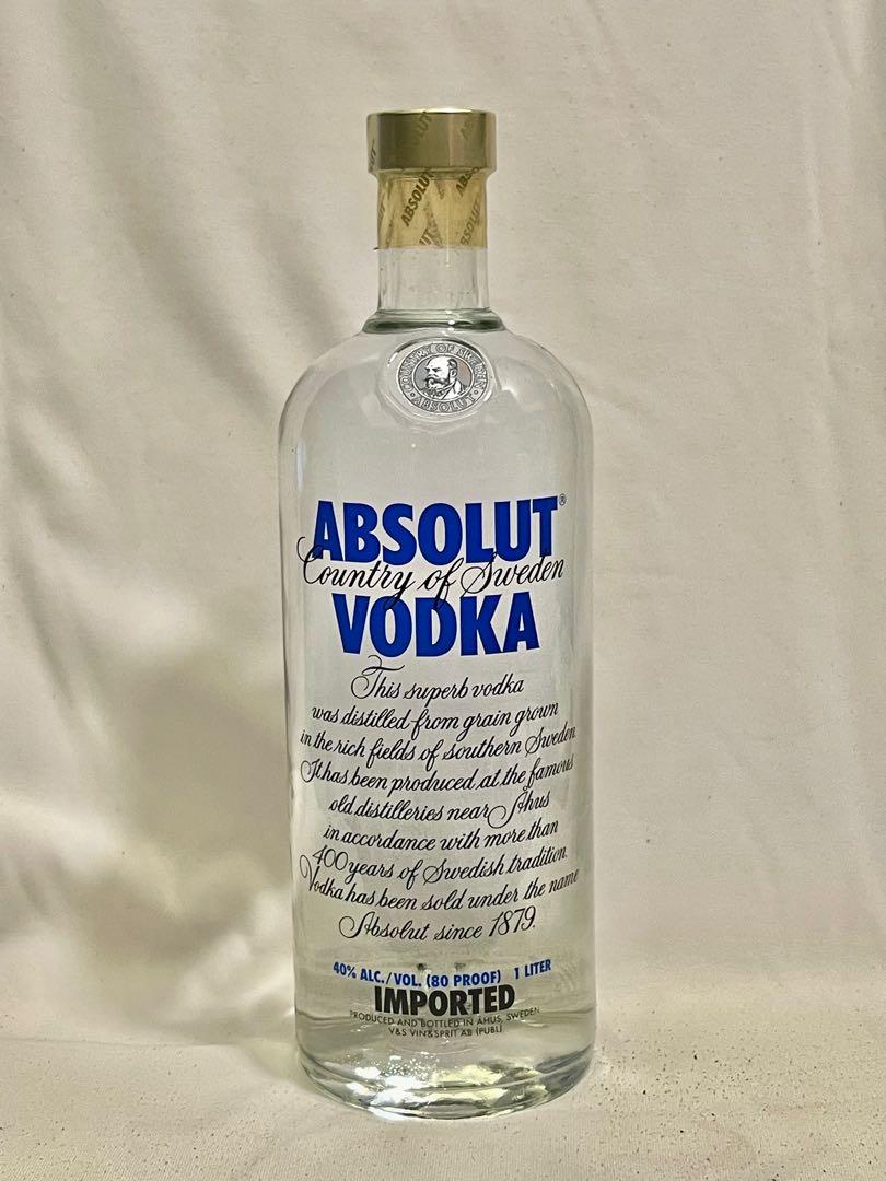 6 BOTTLES Absolut Vodka 1 Litre. NEW SEALED , Food & Drinks, Alcoholic ...