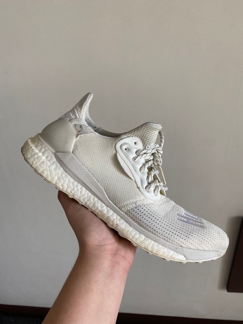 Adidas Solar Hu Triple White, Men's Fashion, Footwear, Sneakers on ...