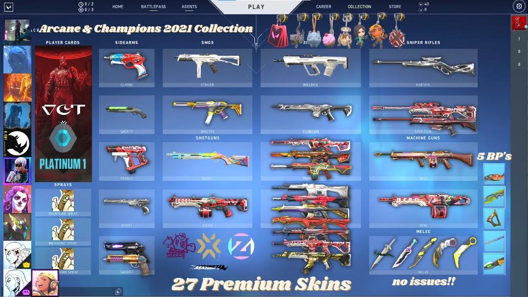 ARCANE AND CHAMPIONS BUNDLE AND RGX BLADE WTS STACKED 27 PREMIUM SKIN ...