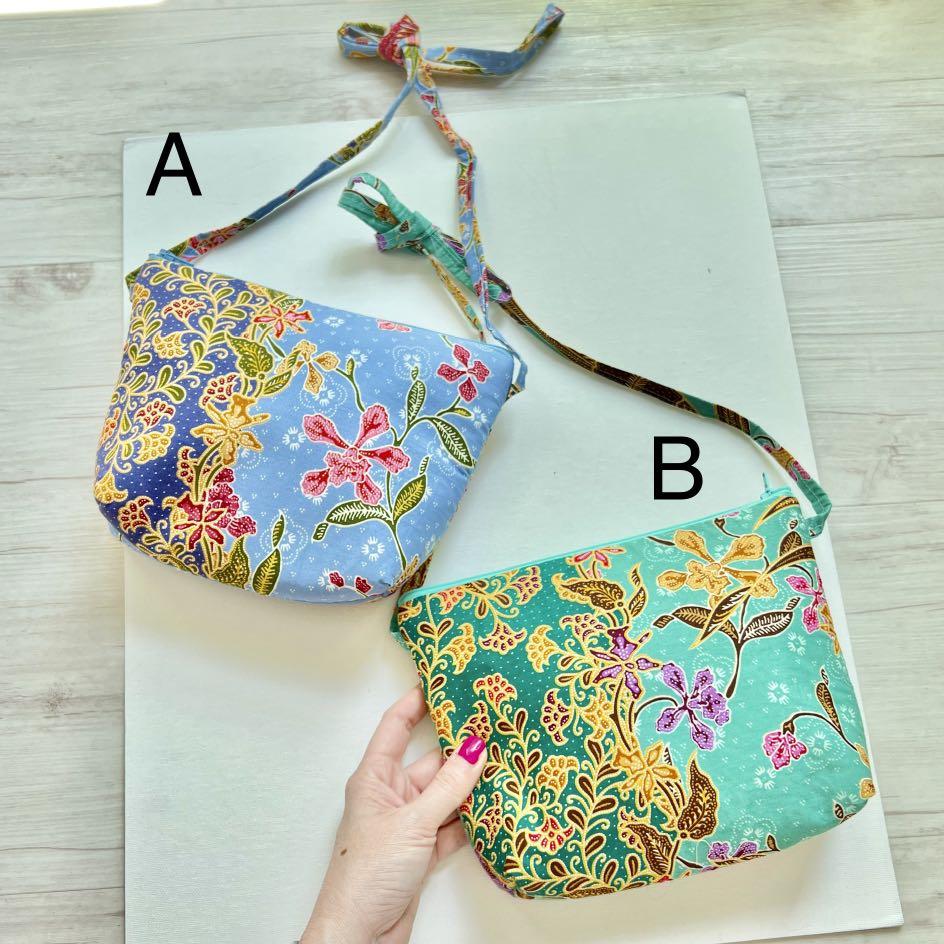 Batik Small Sling Bag Handmade in Singapore, Women's Fashion, Bags ...