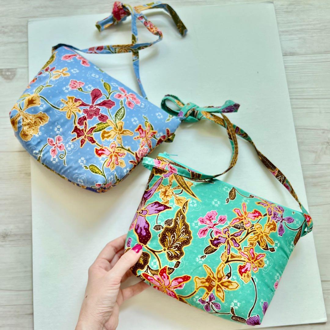 Batik Small Sling Bag Handmade in Singapore, Women's Fashion, Bags ...