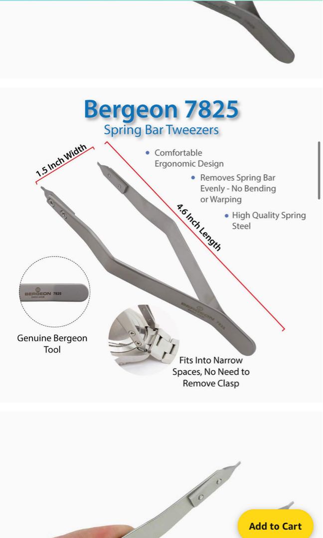 Bergeon 7825 spring bar tool, Luxury, Watches on Carousell