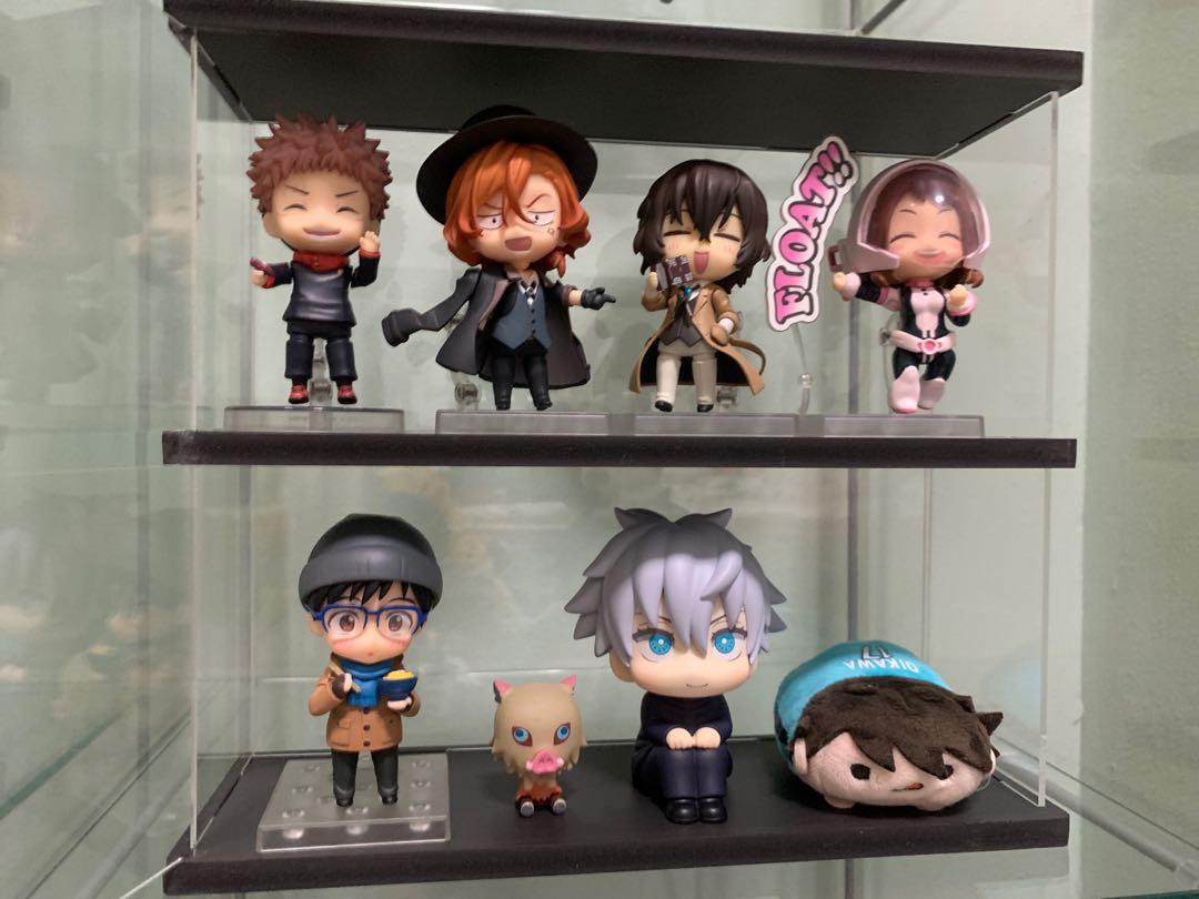 black acrylic display case / box / container with door (for nendoroids ...