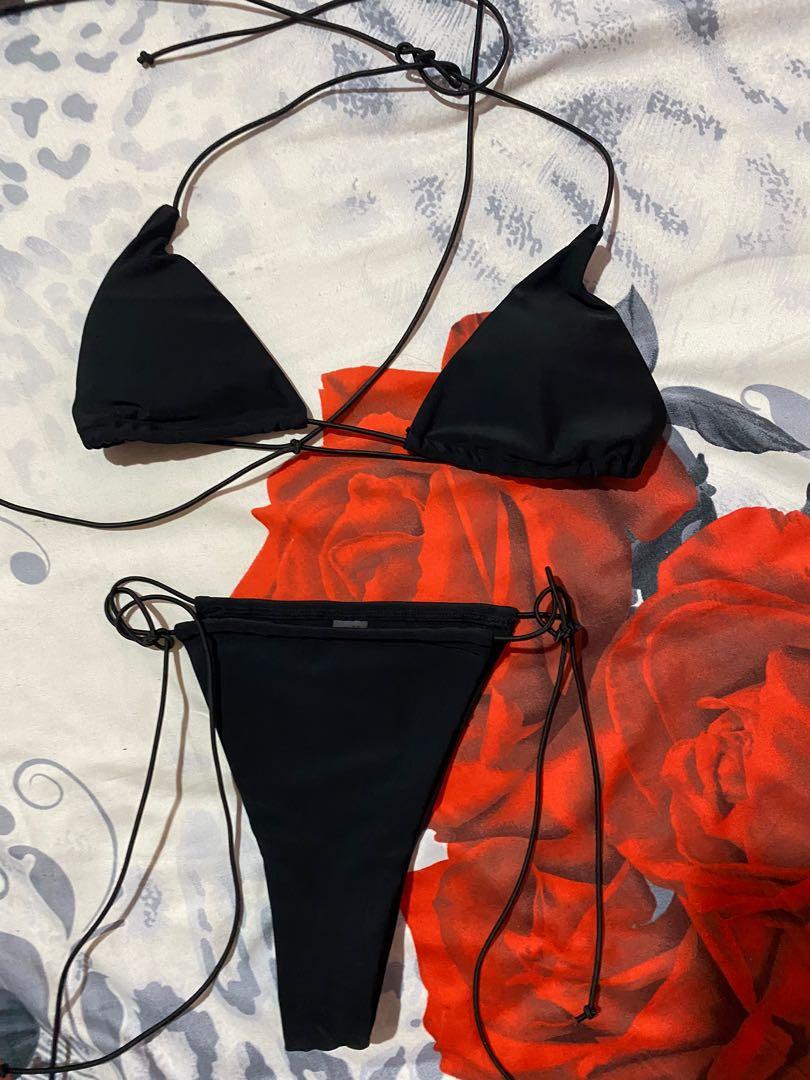 Black string bikini, Women's Fashion, Swimwear, Bikinis & Swimsuits on ...
