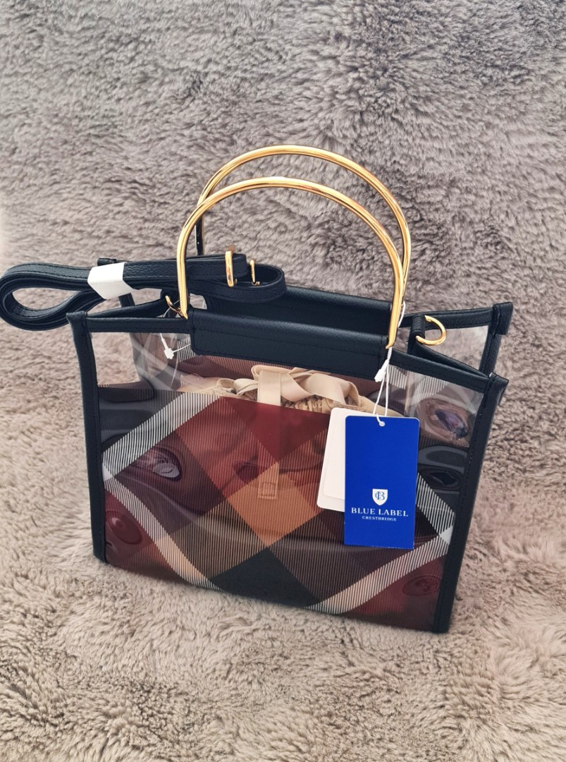 Blue Label - Clear PVC Print Mini Shoulder Bag, Women's Fashion, Bags ...