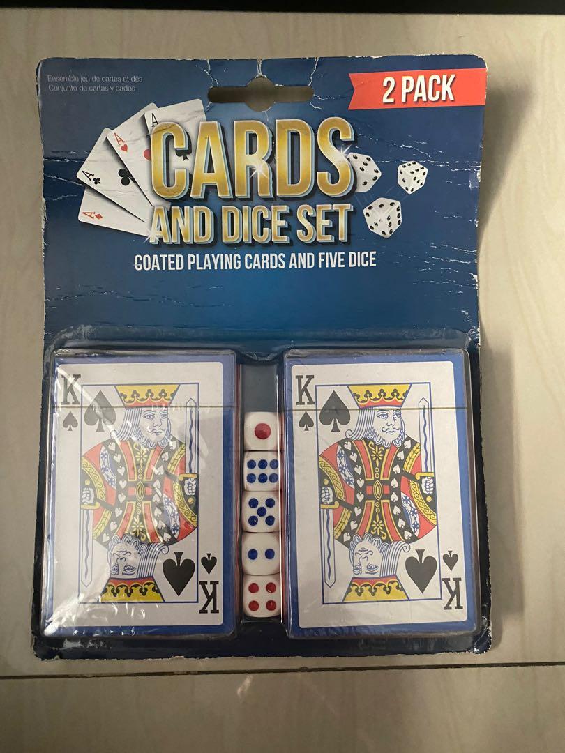 Cards and dice set, Hobbies & Toys, Toys & Games on Carousell
