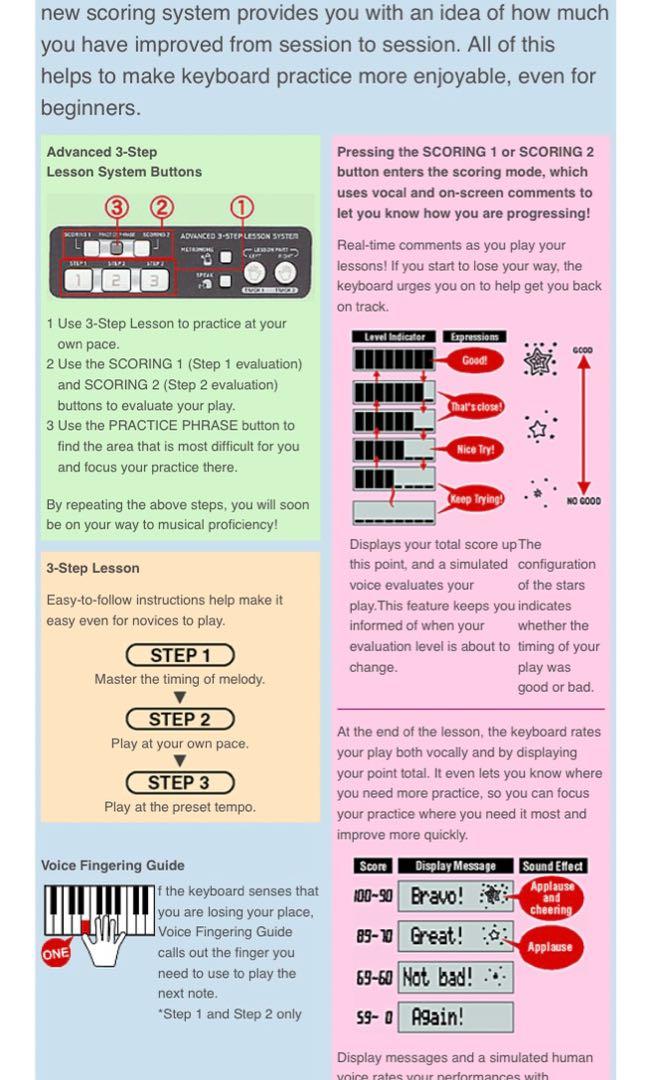 Casio LK 55 61 key with key lighting system(with keyboard stand ...