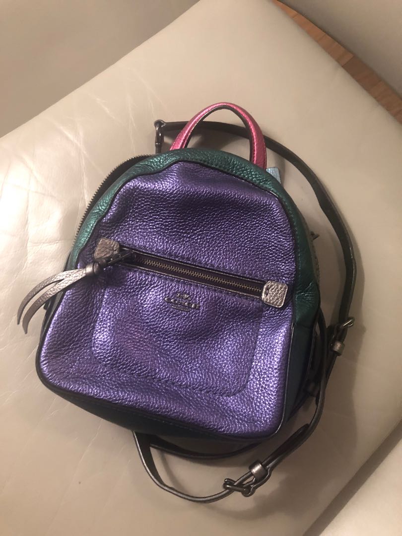 Coach metallic mini backpack, Women's Fashion, Bags & Wallets ...
