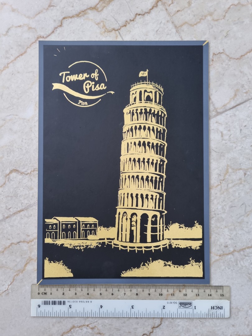 [Completed] Scratch Card - Tower Pisa Postcard, Hobbies & Toys ...