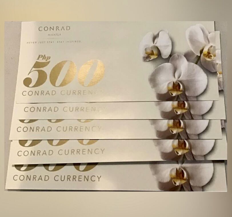 Conrad manila vouchers, Tickets & Vouchers, Vouchers on Carousell