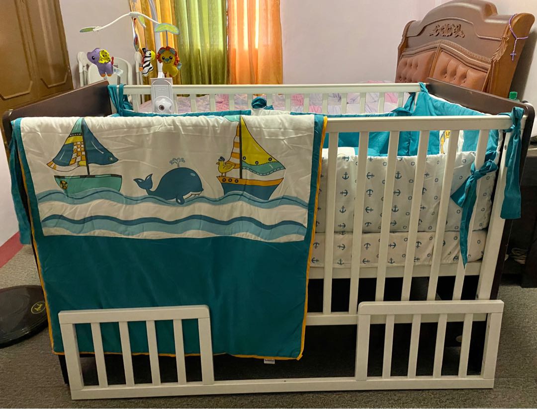 Cuddlebug 3 in 1 Convertible Crib Complete Set, Babies & Kids, Baby ...