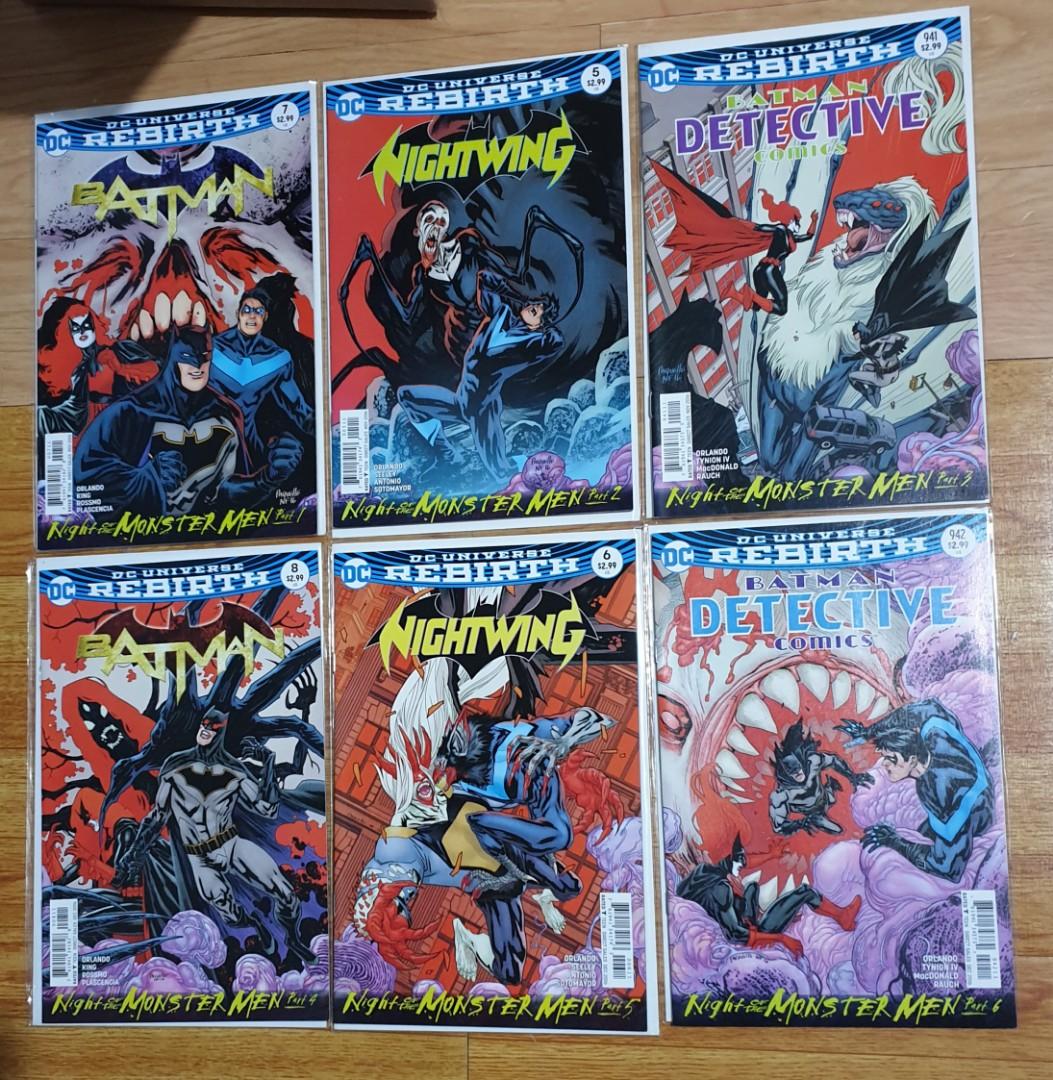 DCU Rebirth Batman Night of the Monster Men complete set + 1 variant ...